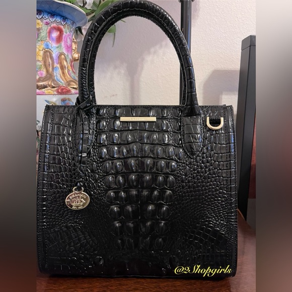 Brahmin | Bags | Nwt Brahmin Small Caroline In Black Melbourne Satchel | Poshmark